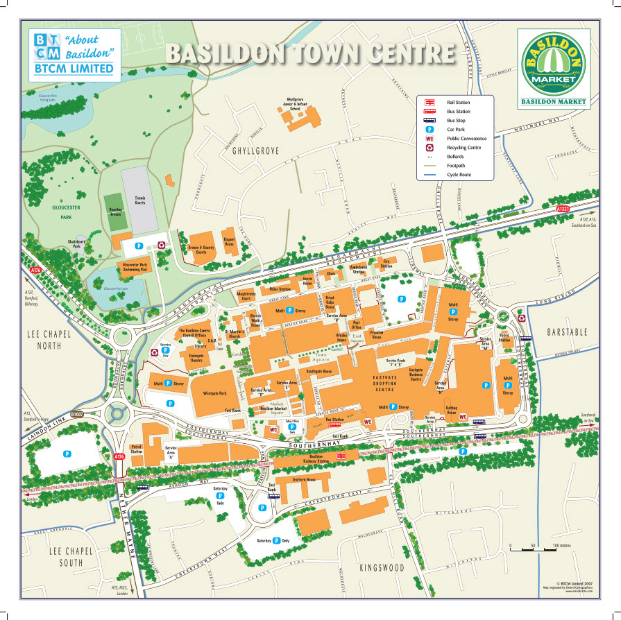 Basildon Town Centre Oxford Cartographers